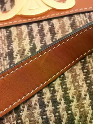 Celine Triomphe Tweed Shoulder Bag