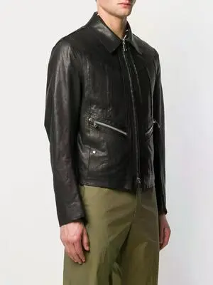 AL DUCA D’AOSTA 1902 Lambskin Zipped Leather Jacket