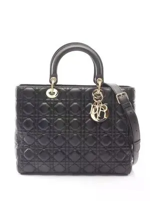 Dior Lady Cannage Handbag - Black