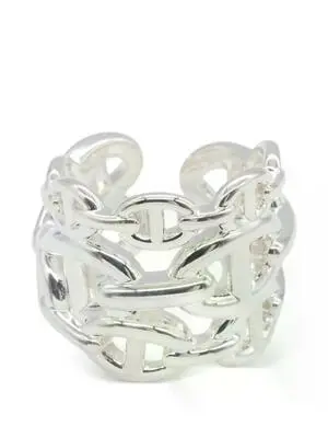 Hermès 2010s Gm Chaine D'ancre Enchene Ring - Silver