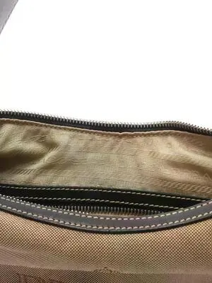 Prada 2000s Logo Jacquard Shoulder Bag