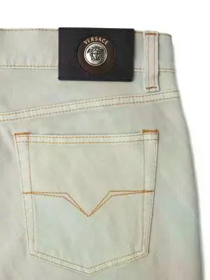 Versace Tapered Jeans With Medusa Hardware