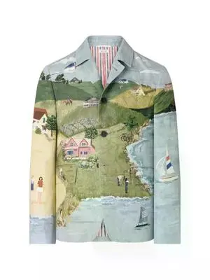 Thom Browne Nantucket Scenic Unconstructed Jacket - Blue