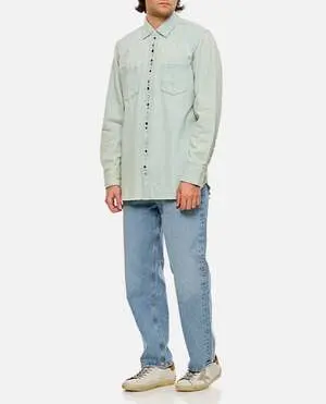 GOLDEN GOOSE Denim Shirt With Rhinestones