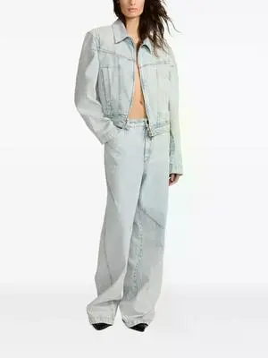 LGN LOUIS GABRIEL NOUCHI Acid Wash Denim Jacket - Blue