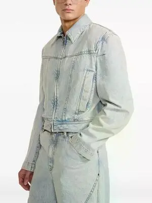LGN LOUIS GABRIEL NOUCHI Acid Wash Denim Jacket