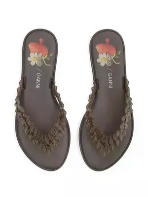 GANNI X Melissa Ruffled-strap Flip-flops
