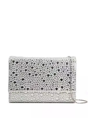 TWENTY FOURHAITCH Barceloneta Crystal-embellished Clutch Bag - Silver