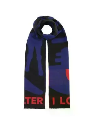 WALTER VAN BEIRENDONCK Graphic-print Fringed Scarf