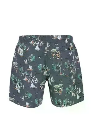 BOSS Printed Piranha Swim Shorts