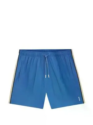 BOSS Striped Swim Shorts - Blue