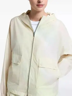 Peserico Beige Hooded Zip-up Jacket