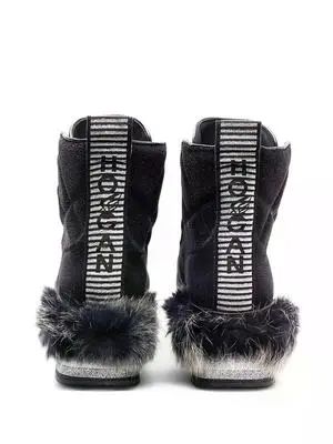 Hogan Fur-trimmed Platform Boots