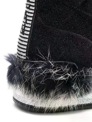 Hogan Fur-trimmed Platform Boots