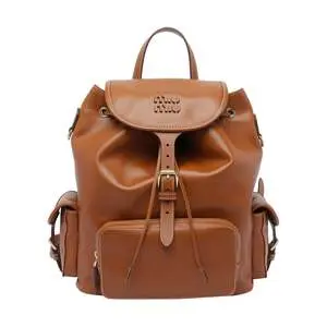 Miu Miu Calf Leather Backpack - Brown