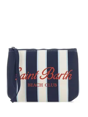 MC2 SAINT BARTH Aline Striped Scuba Pouch - Blue