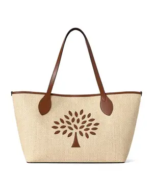 Mulberry Small Raffia Tree Tote Bag - Neutral