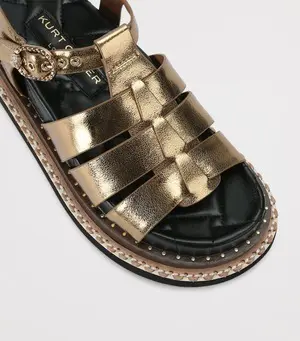 Kurt Geiger Metallic Leather Orson Sandals