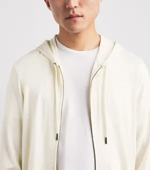 Derek Rose Micromodal Full Zip Hoodie - Neutral