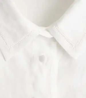 FRAME The Heirloom Shirt In Organic Ramie With Lace Detail