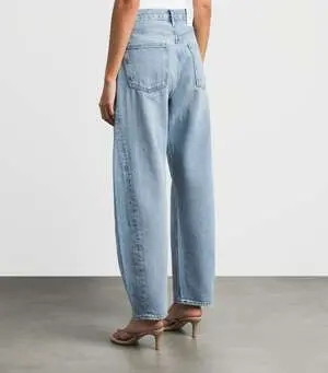 AGOLDE Luna Pierced Tapered Jeans - Blue