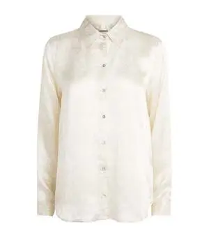 L'Agence Silk Paisley Print Shirt