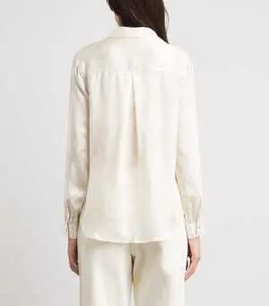 L'Agence Silk Paisley Print Shirt