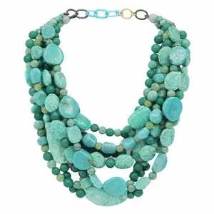 MICHAEL NASH JEWELRY Michael Nash Jewelry Otilia Multi-Strand Turquoise Resin Beads Necklace