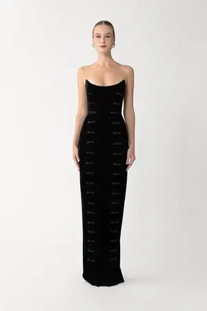 SAU LEE Vesper Velvet Gown
