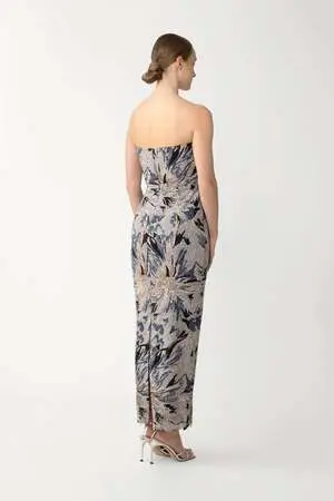 SAU LEE Meryl Sequined Strapless Midi Dress