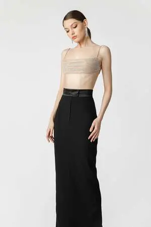 SAU LEE Zafina Crystal Embellished Bralette
