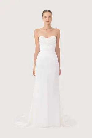 SAU LEE Rianne Satin Gown