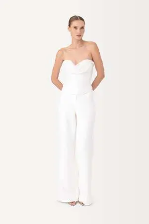 SAU LEE Lin Beaded Corset Top