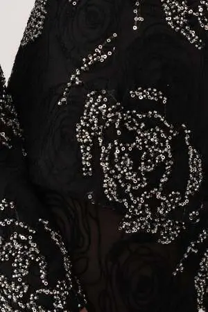 SAU LEE Azalea Embroidered Flare Pants