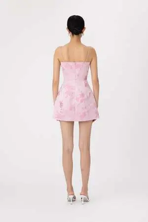 SAU LEE Andi Brocade Mini Dress With Corset Bustier