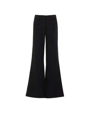 SAU LEE Soren Wide-leg Crepe Pants With Knot Detailing