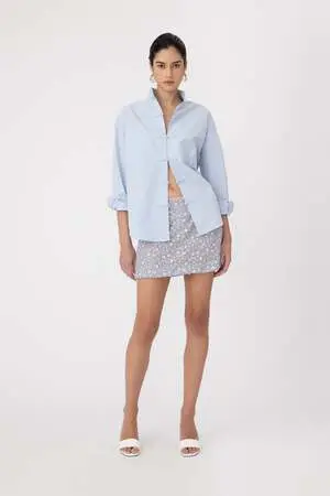 SAU LEE Tilly Sequin Floral Mini Skirt