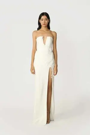 SAU LEE Flora Strapless Gown