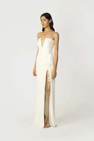 SAU LEE Flora Strapless Gown