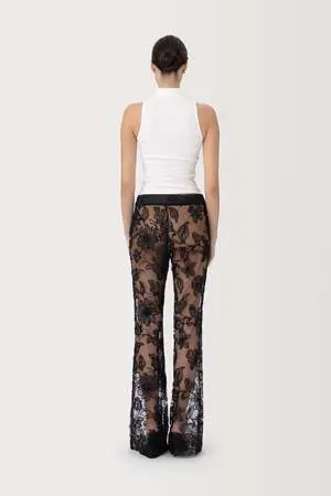 SAU LEE Astrid Embellished Lace Pants