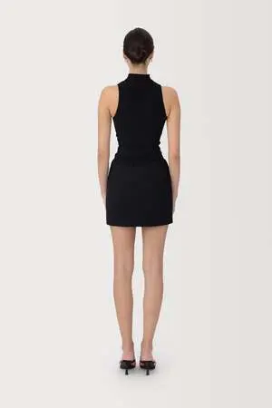 SAU LEE Sima Mini Skirt With Knot Detailing