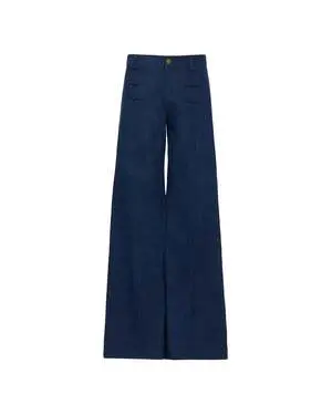 SAU LEE Mason Wide-leg Denim Trousers