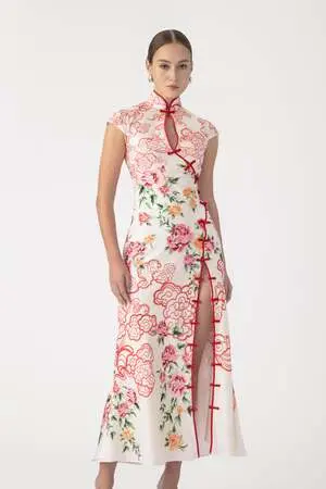 SAU LEE Vanessa Satin Dress