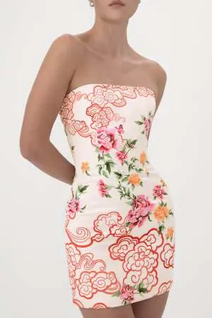 SAU LEE Aimee Mini Dress In Floral Print