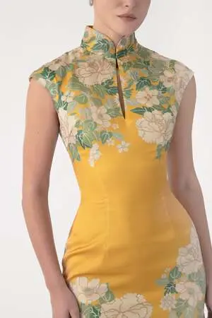 SAU LEE Cass Satin Mini Dress