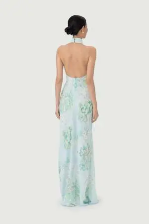SAU LEE Gillian Chiffon Maxi Dress