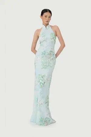 SAU LEE Gillian Chiffon Maxi Dress