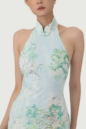 SAU LEE Gillian Chiffon Maxi Dress