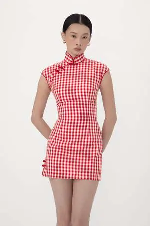 SAU LEE Alora Mini Cheongsam Dress