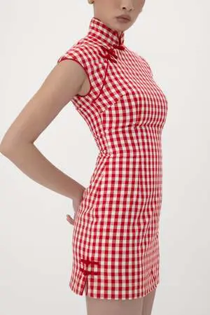 SAU LEE Alora Mini Cheongsam Dress